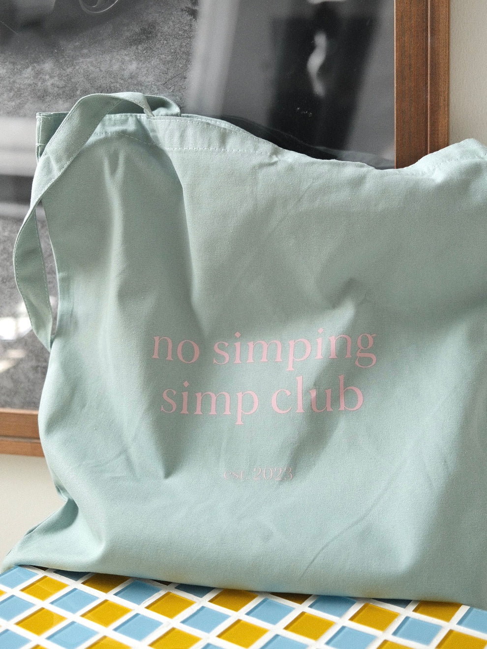 No simping simp club soft tote bag (pre-order)